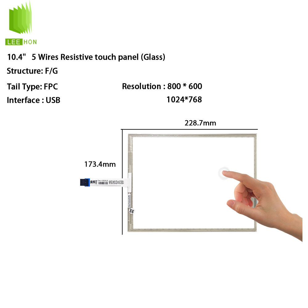 10.4 Inch 5-Wire Resistive Touch Screen | 800×600 / 1024×768 USB RTP ...