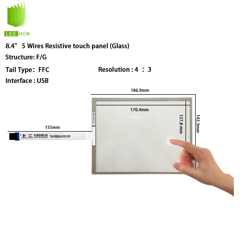 8.4 Inch 5-Wire Resistive Touch Screen | 640×480 / 800×600 / 1024×768 ...